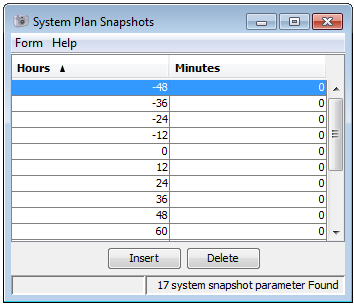System Plan Snapshots Module