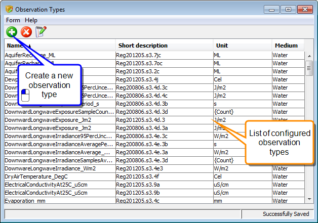 Observation Types Module